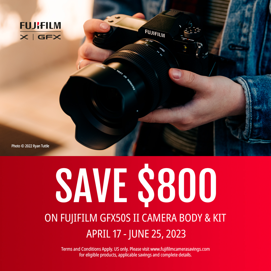 $800 Off Fujifilm GFX50SII Body, & Kit - Capture Integration