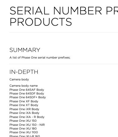 The Handy Phase One Digital Back Mount Compatibility Chart - Capture ...