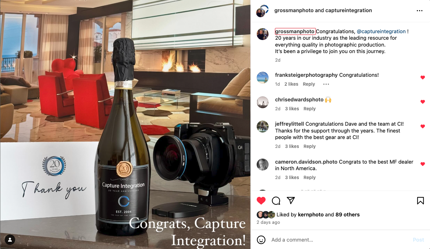 Capture Integration - 20 Years of Memories - Capture Integration