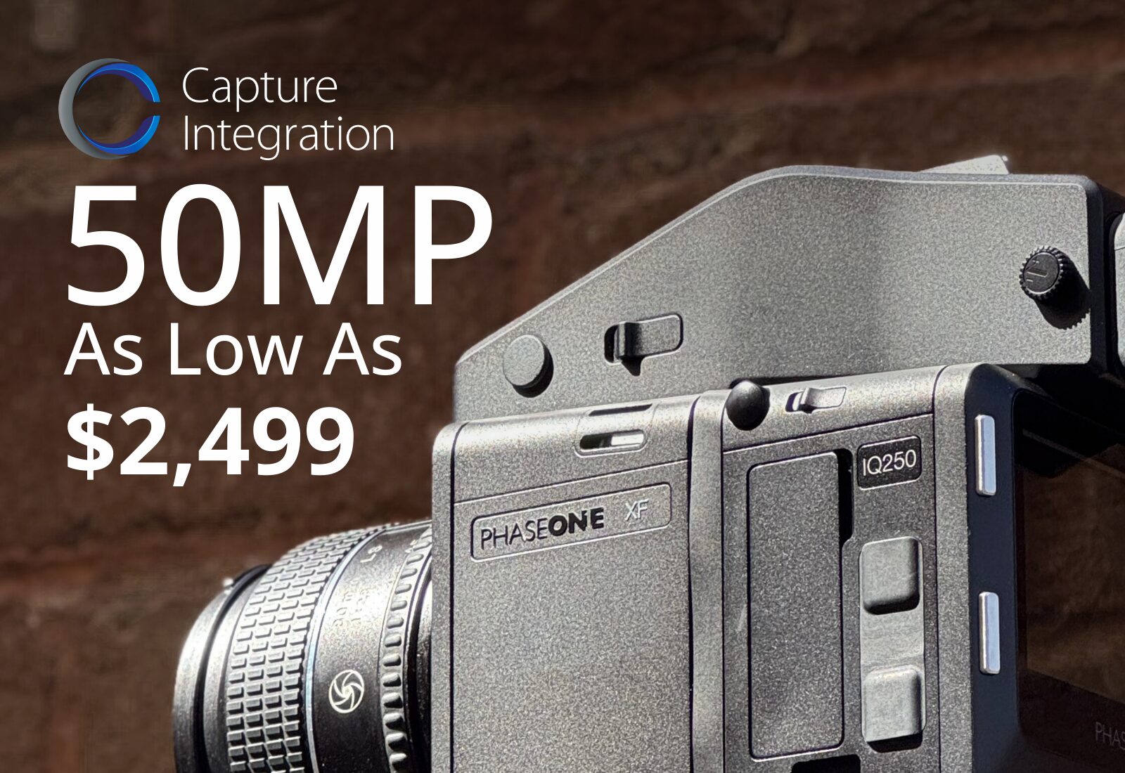 50MP As Low As $2,499 - Phase One IQ Digital Backs - Capture Integration